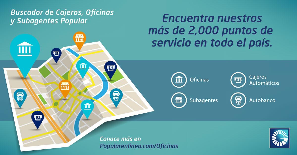 Buscador de Oficinas y Cajeros - Banco Popular
